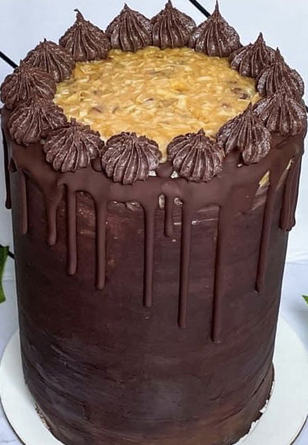 4 Layer German Chocolate Cake - Cabbit Cakes