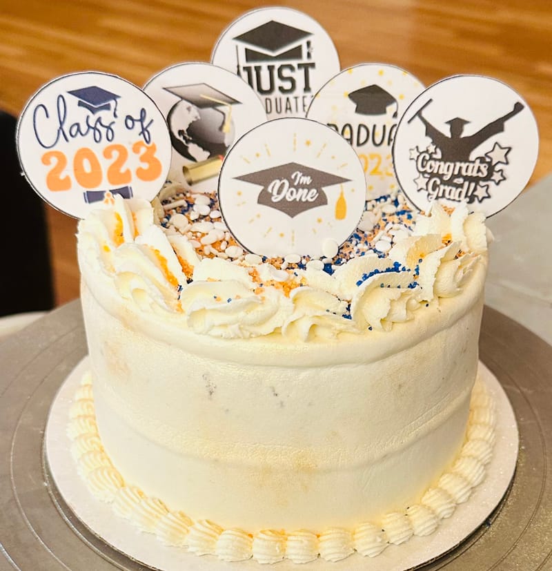Gluten-Free Chocolate Graduation Cake with Buttercream Frosting ...