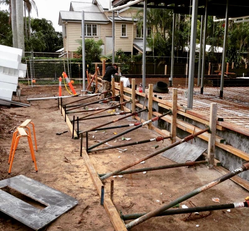 Propping for Ground Slab Bulimba Project - SEQF South East QLD Formwork ...