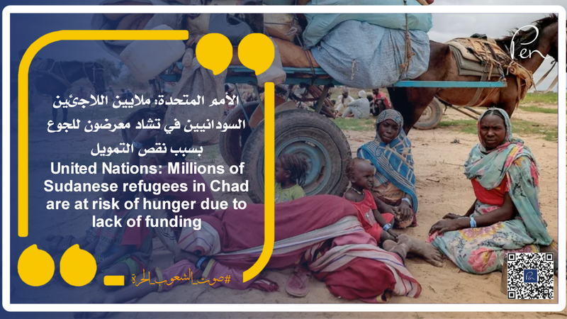 الأمم المتحدة ملايين اللاجئين السودانيين في تشاد معرضون للجوع بسبب نقص