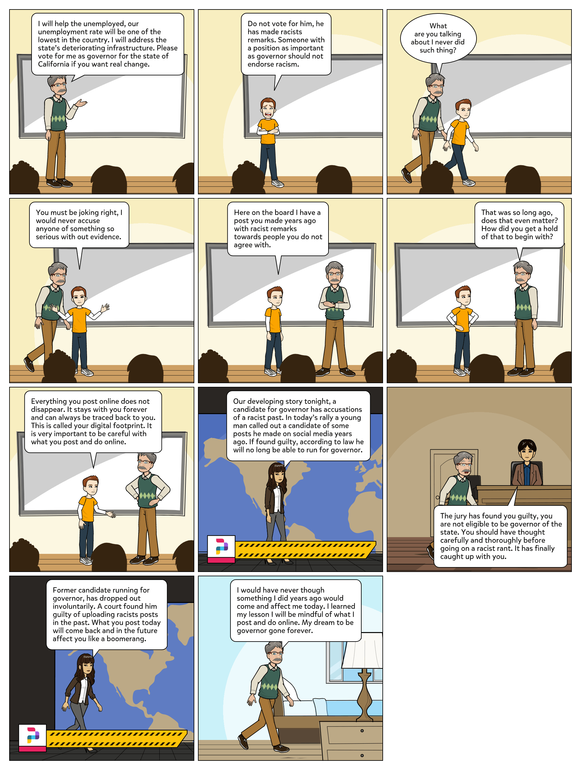 Pixton Comic: Digital Footprint - Patty Sanchez CV