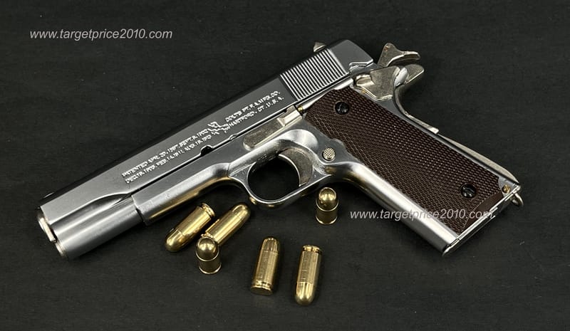 High Precision 1:2 Scale Mini Model Gun 1911 In Silver With Extra 6 ...