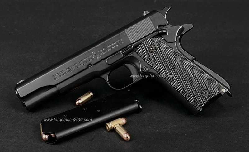 MINIATURE 1:1.5 SCALE M1911 IN BLACK with CNC 2 TONE COLOR DUMMY BULLET ...
