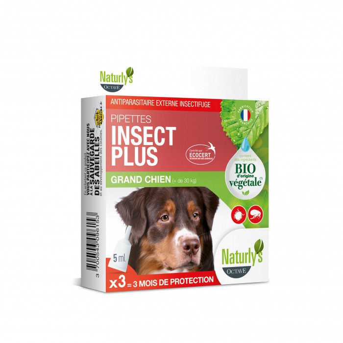 PIPETTES INSECT PLUS BIO - CHIOT / PETIT CHIEN - ANIPRO DISTRI
