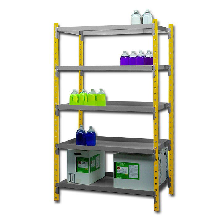 SAFETY SHELVING BUILT IN STEEL - 5 SHELVES - Mor-Trade
