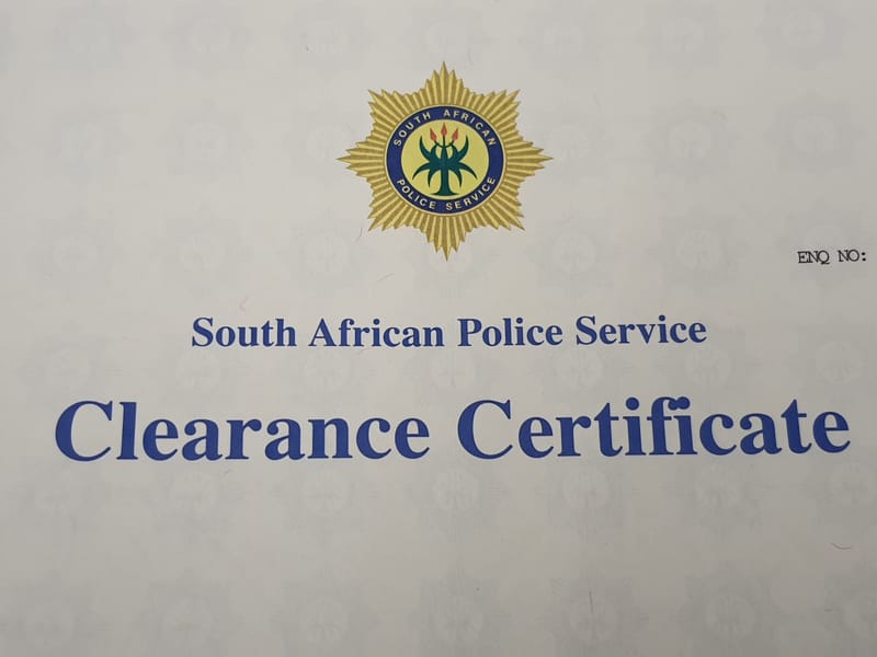 Police Clearance Certificate Service. Legalised for use outside South ...