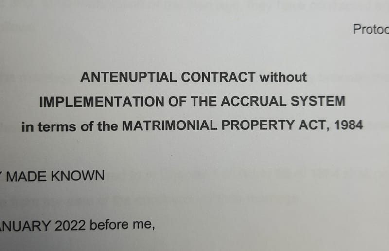 Antenuptial Contracts Online - R1450