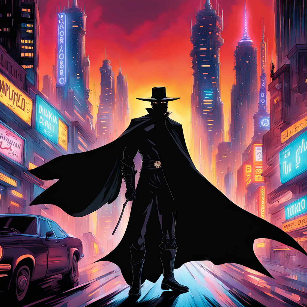 zorro Gallery the neon knight - Cyberpunk Future