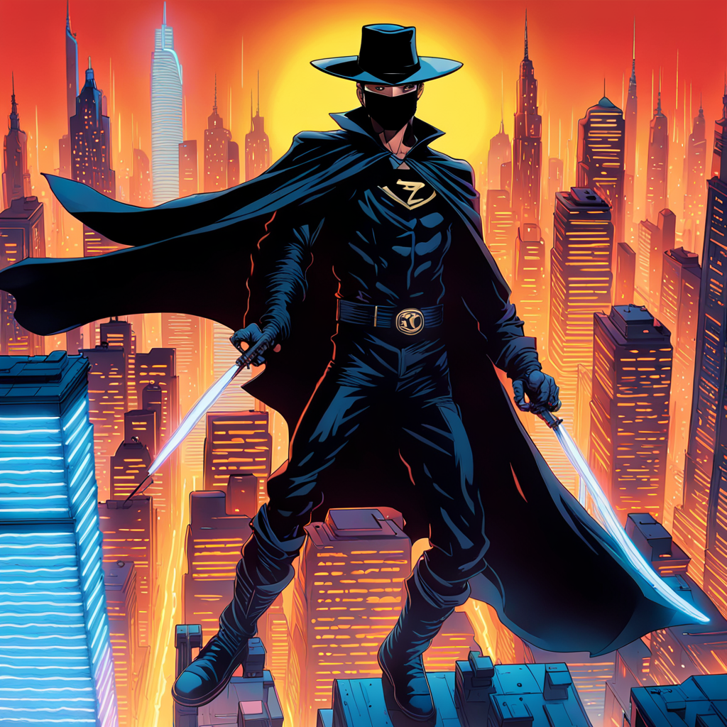 zorro Gallery the neon knight - Cyberpunk Future