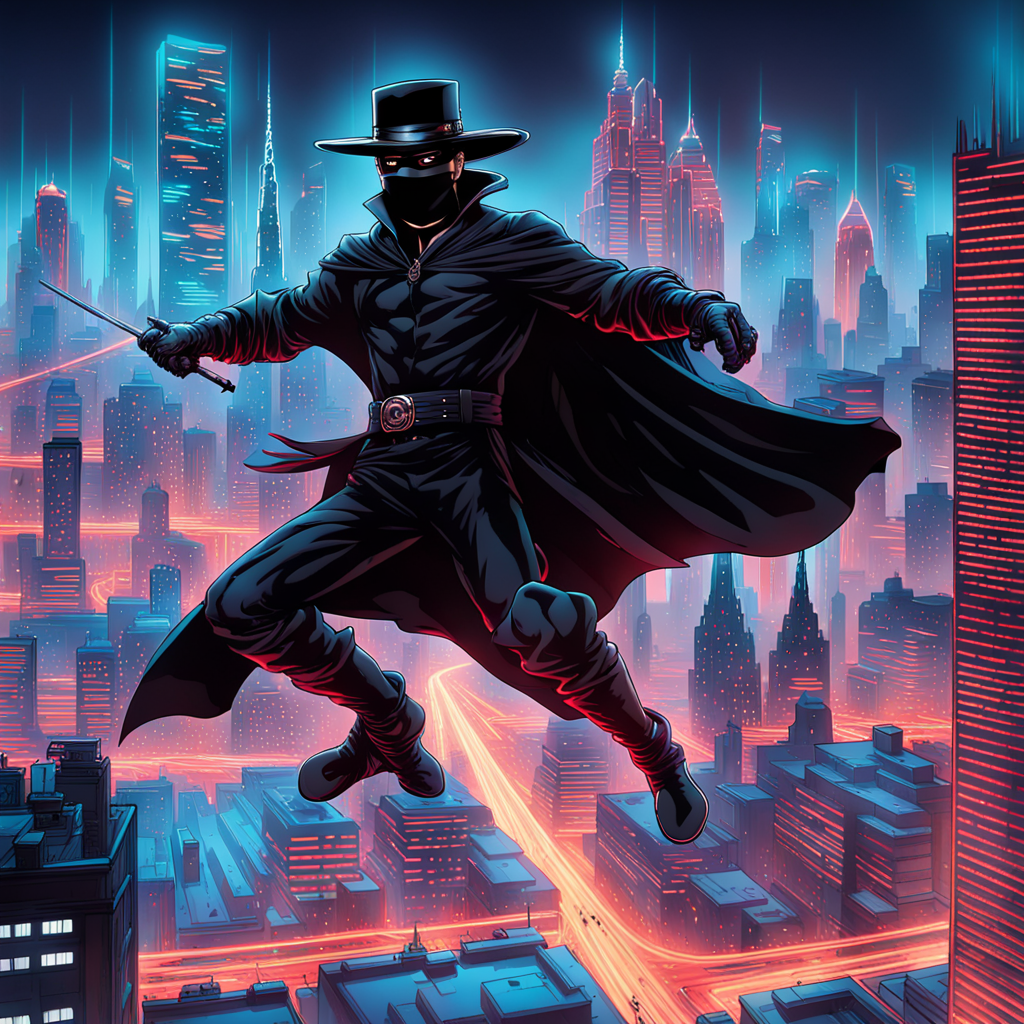 zorro Gallery the neon knight - Cyberpunk Future
