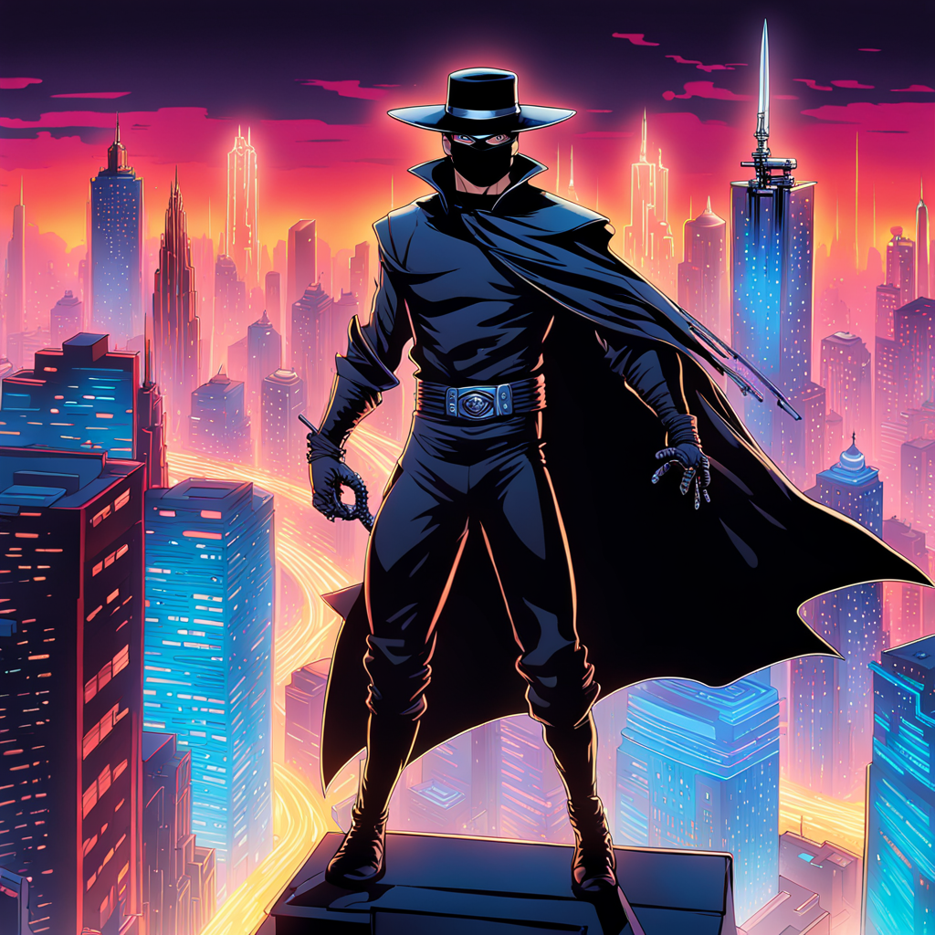 zorro Gallery the neon knight - Cyberpunk Future