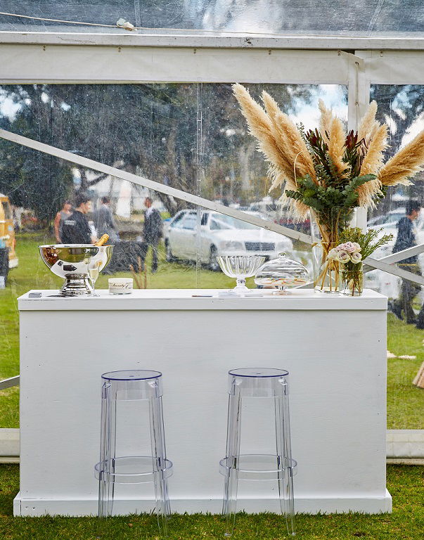 White Wooden Bar Hire