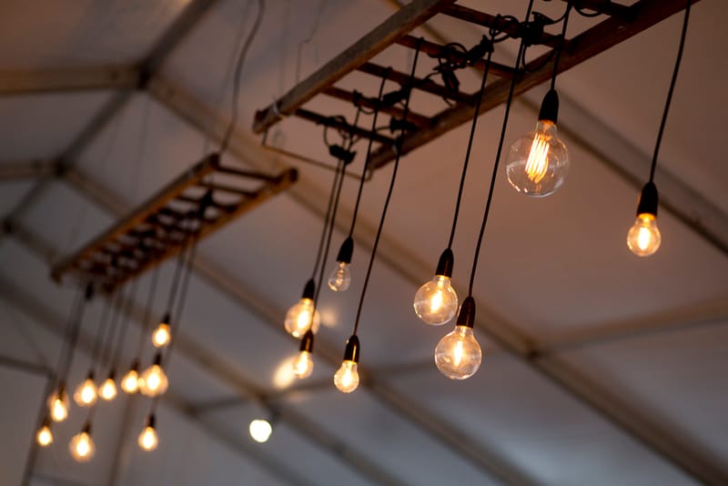 Rustic Industrial Lighting Hire