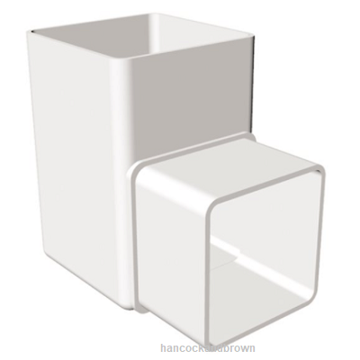 Gutter Square Profile 90° Downpipe Bend For Guttering