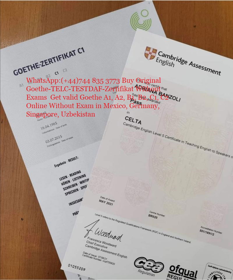 (ingeneral8dc@yahoo.com)Buy Goethe -TELC-TESTDAF-Zertifikat A1, A2, B1 ...