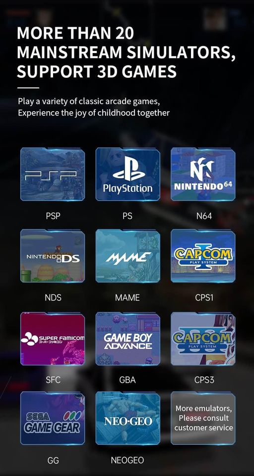 VAYAVA Gaming System with over 42000 games included with rechargeable ...