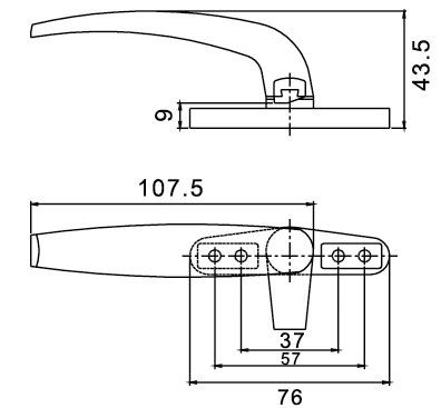 Casement Single Point Window Handle - pego.in