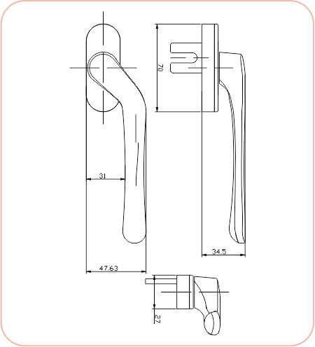 Sliding Multi Point Handles (Fork System) - pego.in