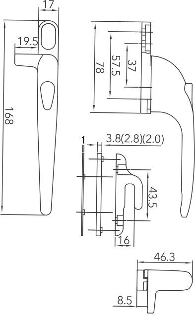 Casement Single Point Window Handle - pego.in