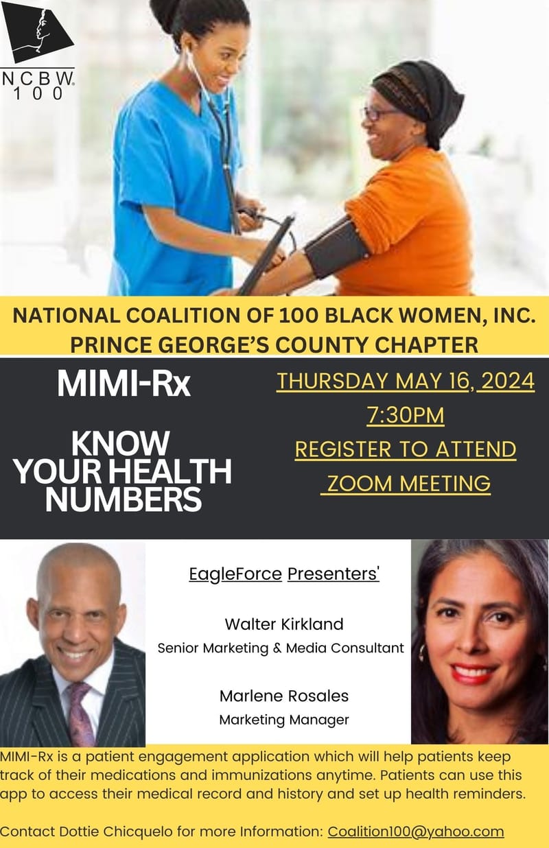 Know Your Health Numbers - NCBW - Prince George's County Chapter