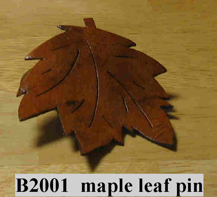 Leather Maple Leaf Pin - Bob's Leather Craft and Repair