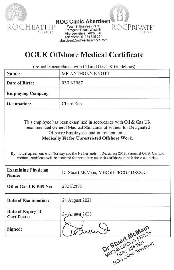 UKOOA Medical - Expiry Aug 2023 - anthonyknott.com