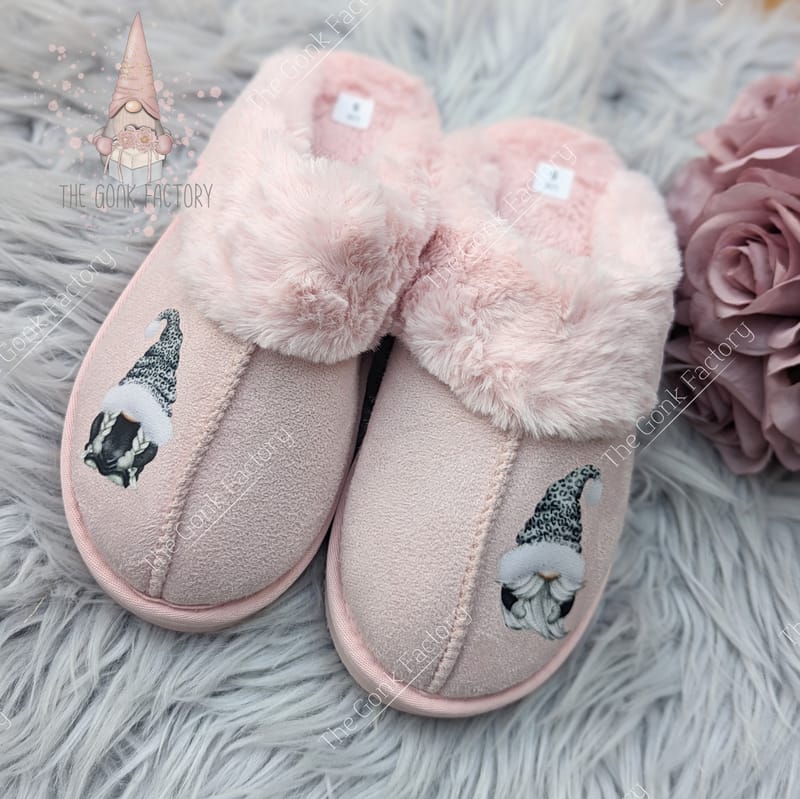 Pink 'Leopard Gonk' Slippers