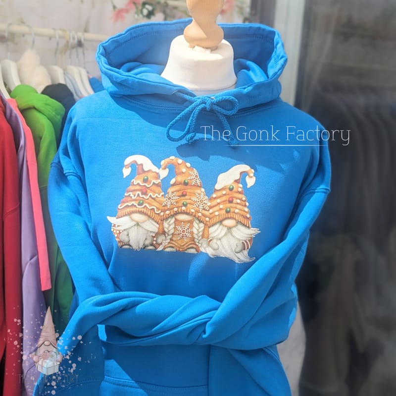 Tropical Blue 'Gingerbread Gonks' Hoodie