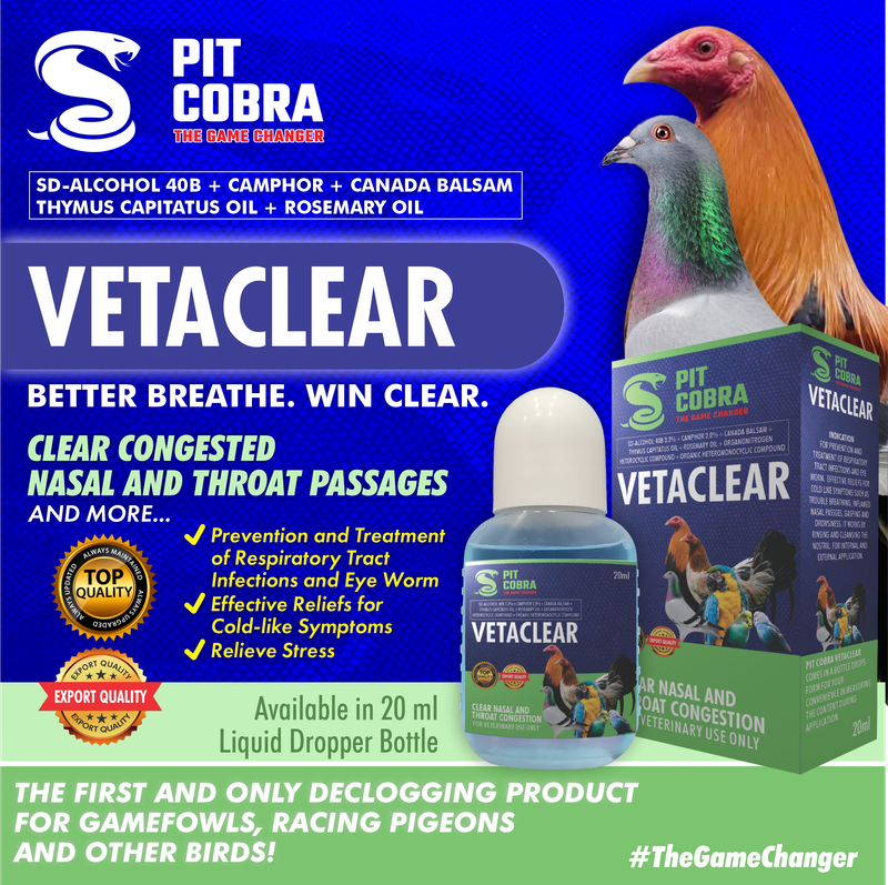 Gamefowl and Racing Pigeon Products | Pit Cobra: The Game Changer