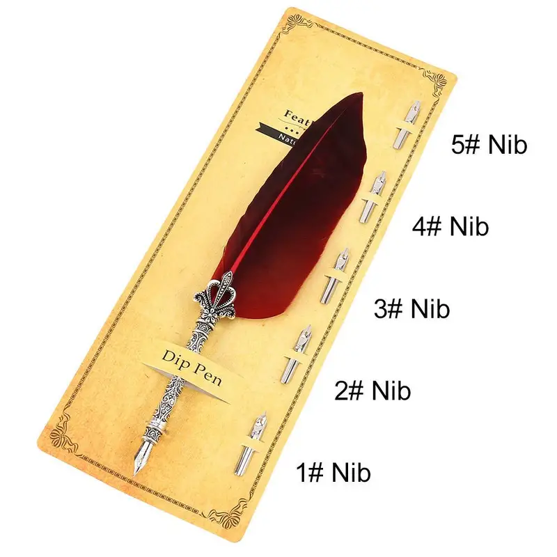 Red Quill Pen - Lunamoon Creations