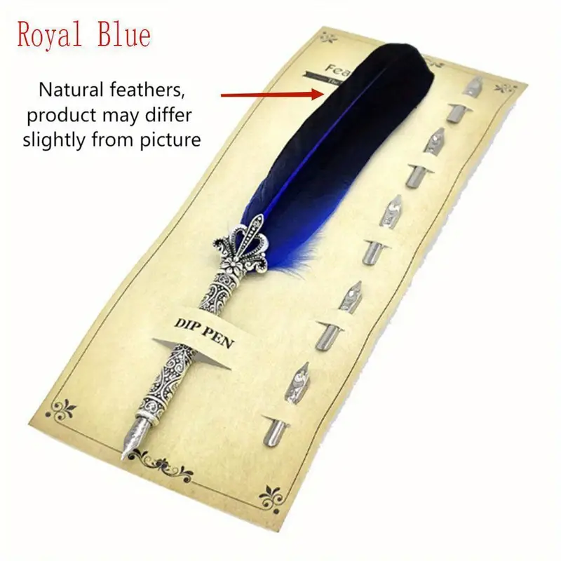 Royal Blue Quill Pen - Lunamoon Creations