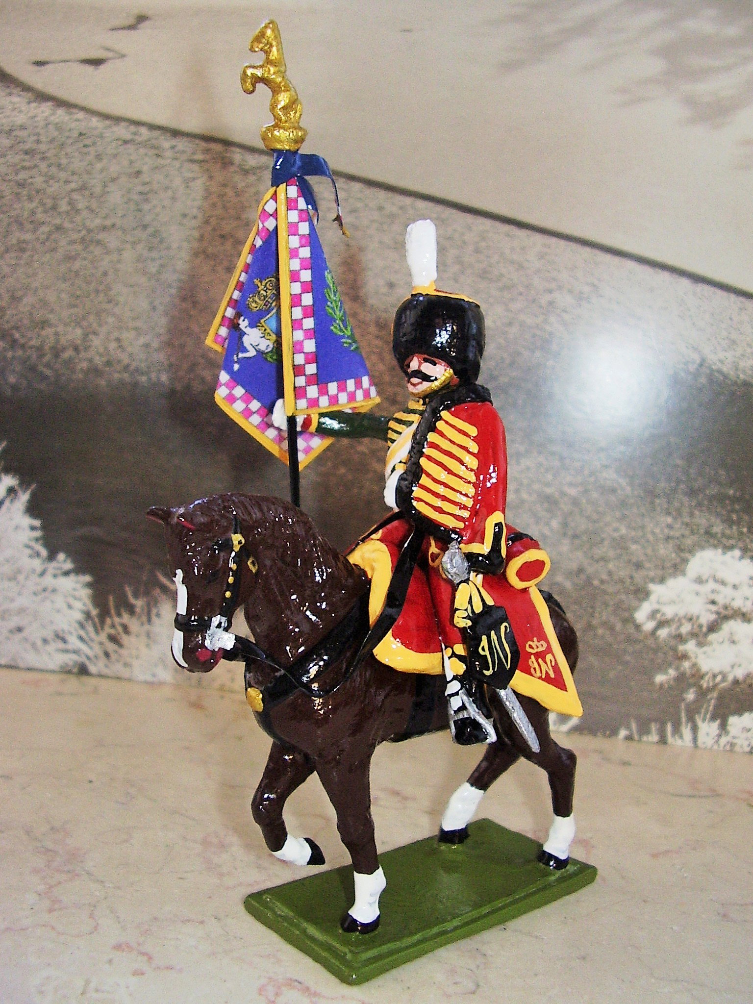 Regno Di Napoli 1812/15 -Alfiere degli Ussari della Guardia Reale - G.P ...