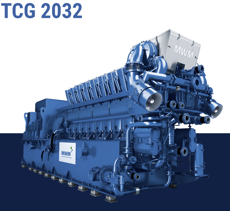 ONE (1) USED X 4.3MW MWM TCG2032V16™ NATURAL GAS GENERATOR SET WITH JA