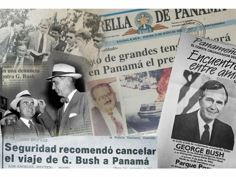 El presidente George Bush y su visita a Panamá en 1992 - Panamatour.it