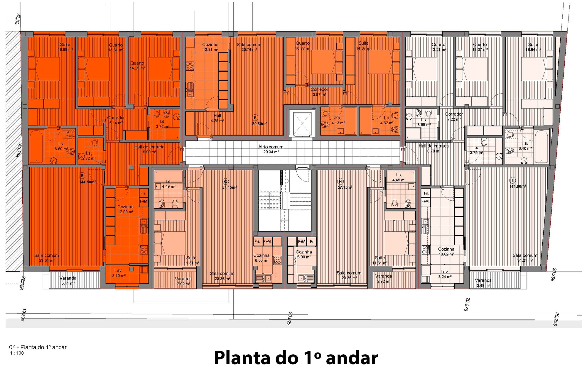 Planta do 1º andar - Das-Her Construções, LDA