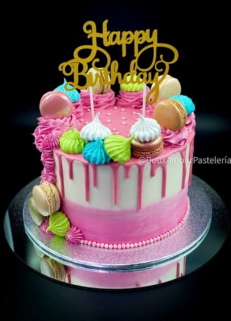 Drip Cake rosa - Doux Amour