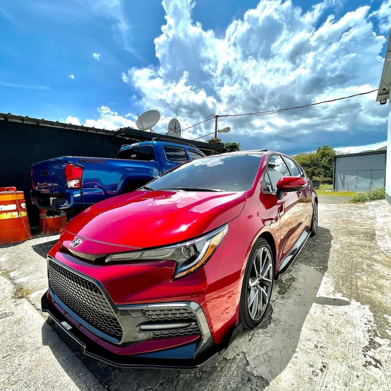 Corolla Black splitter with wings - Www.amsplitters.com