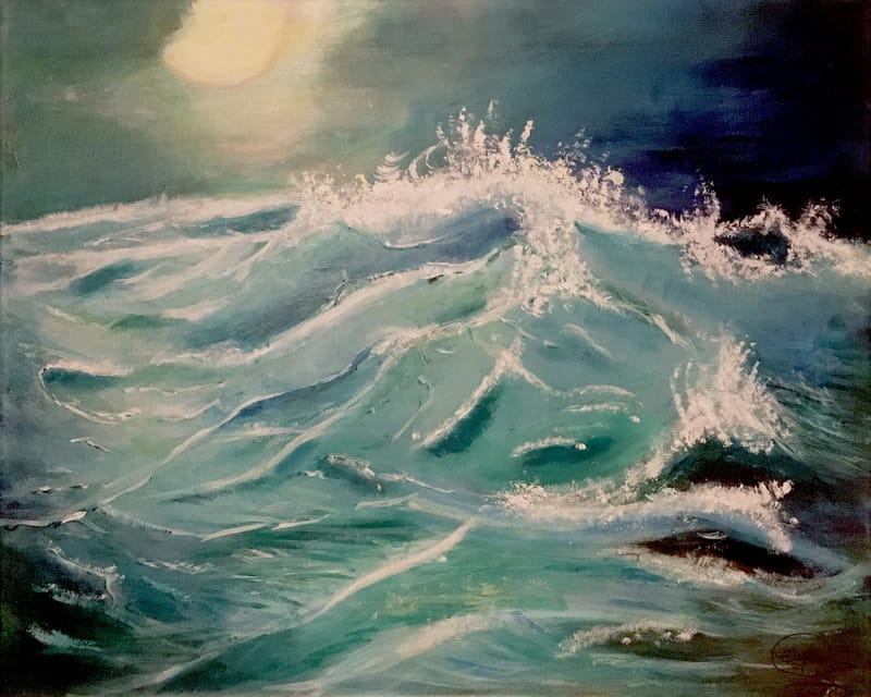 Türkise Wellen - ART- Elgha