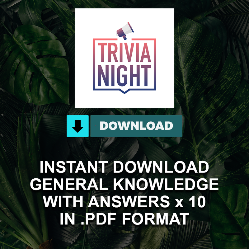 301 - 10 X Mixed General Knowledge - Pub Trivia Australia