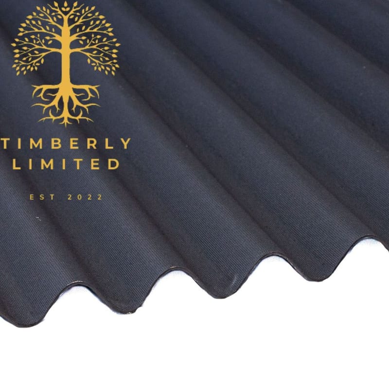 2000mm x 950mm Onduline | Coroline Bitumen Roofing Sheet Black (Covers ...
