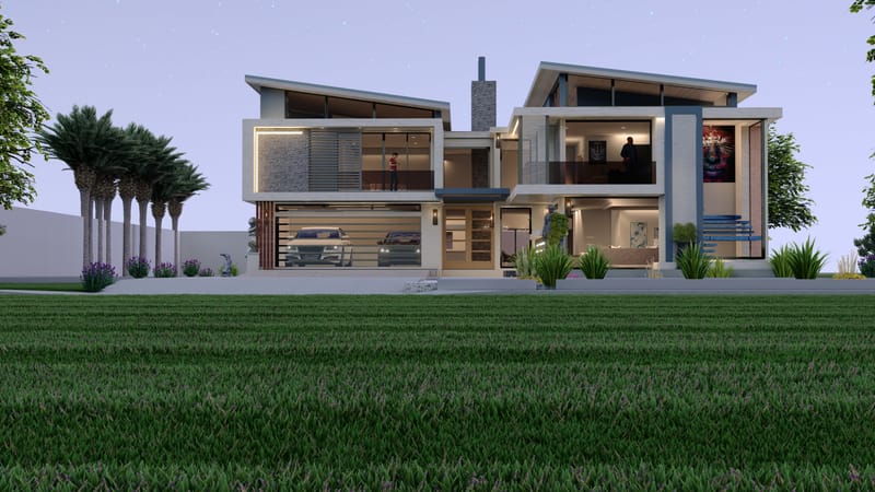 5 bedroom double storey - SITHAGU ARCHITECTS