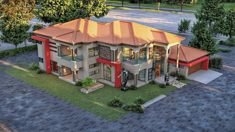 5 bedroom double storey - SITHAGU ARCHITECTS