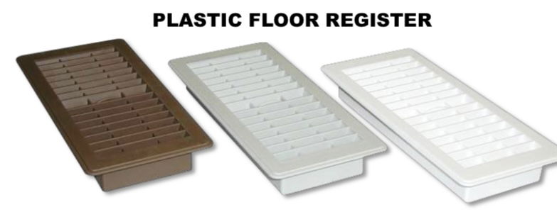 4x8 White Plastic Floor Register - Harbro Supply