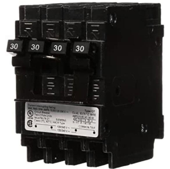 Siemens 30/30 Amp Quad Breaker - Harbro Supply