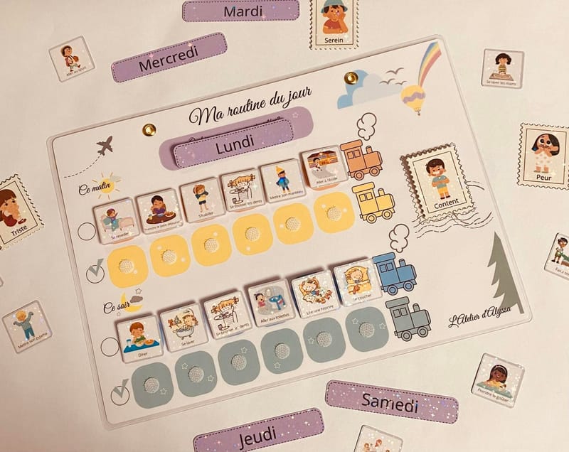 Ma routine du jour Montessori