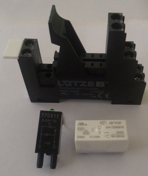 Modulo de protección e indicación para base riel DIN