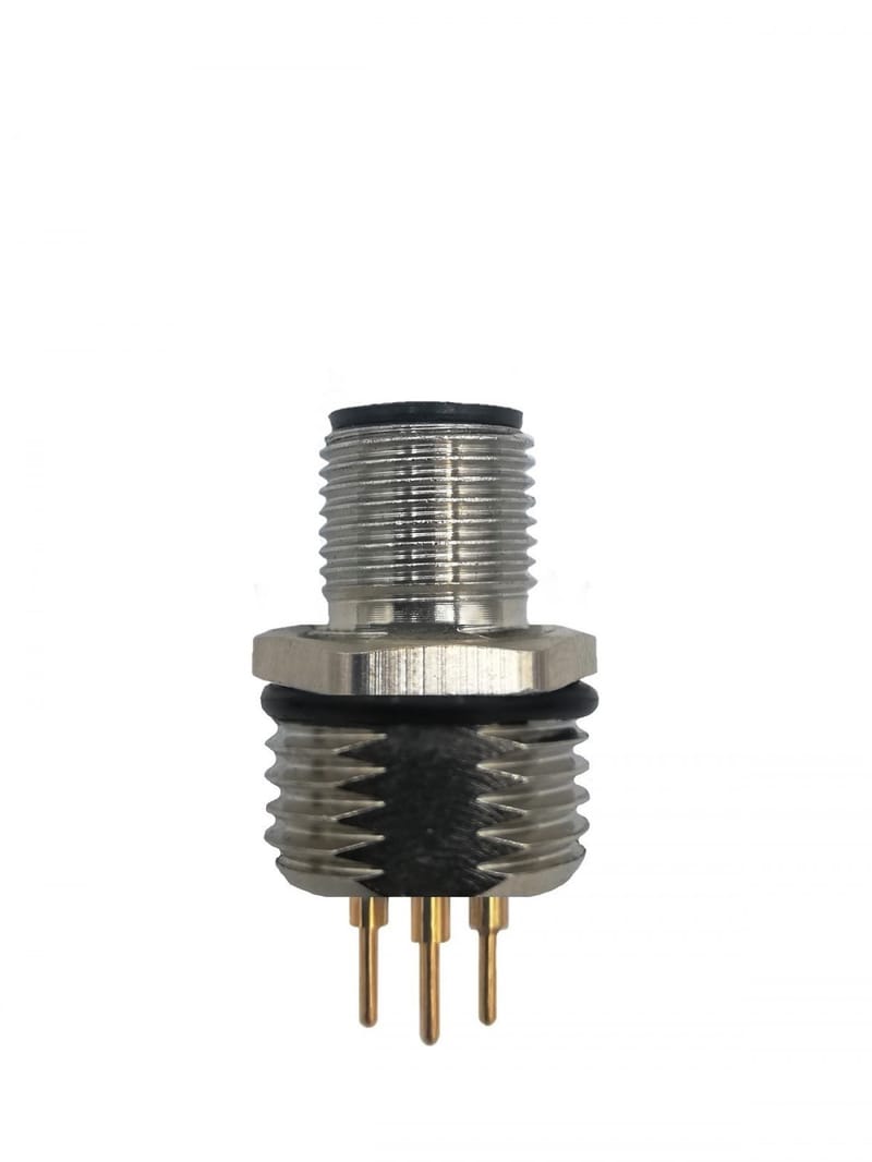 Base DIN M12 apantallado macho 5-polos Cod.A