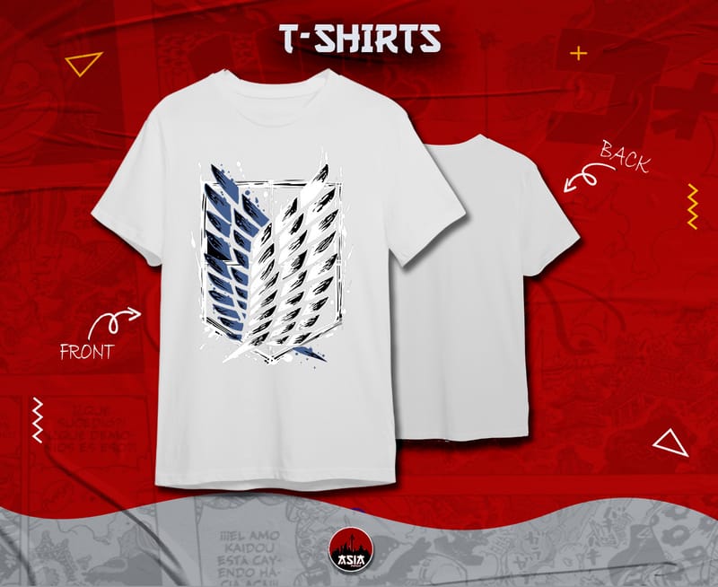 AOT White T-Shirts - Asia Store