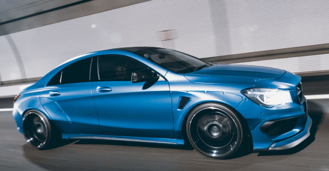 Carbon Rear Diffuser with LED for Mercedes-Benz W205 Sport Bumper ...