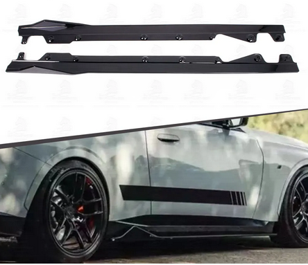 ABS gloss Black type side skirt auto body kits For BMW G42 AC Type Side ...